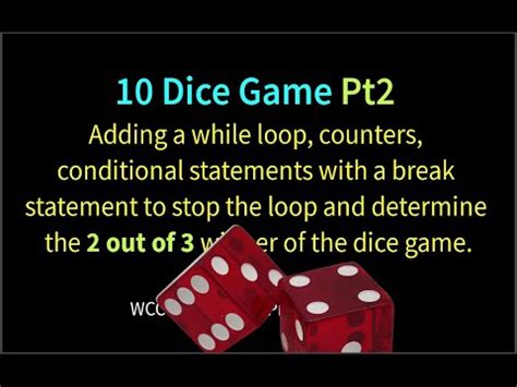 Dice Game Python Pt YouTube