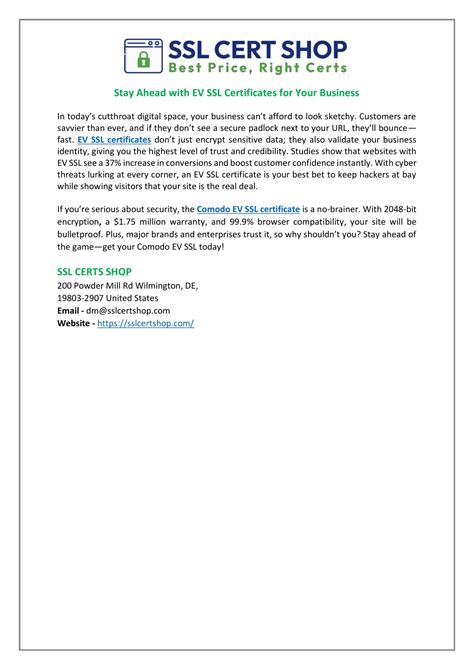 Ppt Stay Ahead With Ev Ssl Certificates For Your Business Powerpoint Presentation Id13966709