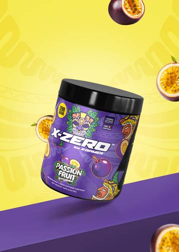 X Zero Passion Fruit Storm 160g 100 Servings X Zero Energy Uk