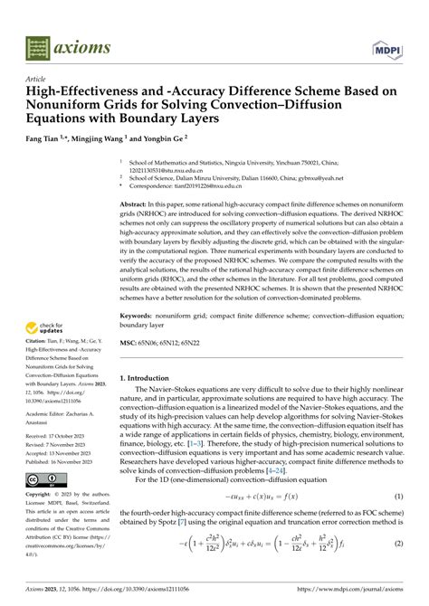 Pdf High Effectiveness And Accuracy Difference Scheme Based On