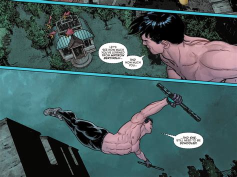 Shirtless Dick Grayson Being Chased By Girls