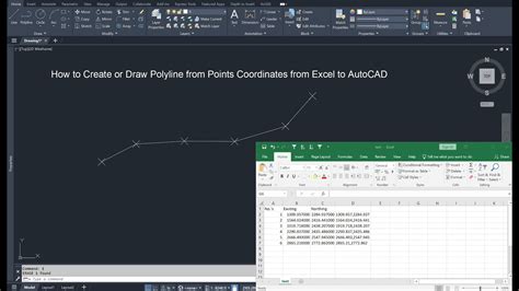 How To Create Or Draw Polyline From Points Coordinates From Excel To