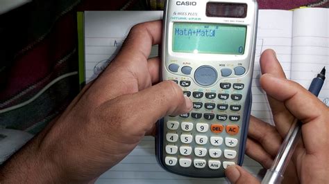 How To Enter Matrix Addition Subtraction In Casio Fx 991es Plus In Hindi Surendra Khilery