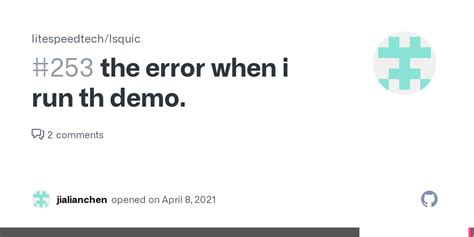 the error when i run th demo · issue 253 · litespeedtech lsquic · github