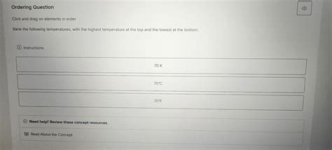 Solved Ordering Questionclick And Drag On Elements In