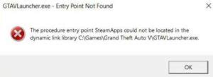 Fix Gta Error The Procedure Entry Point Not Found Steamapps
