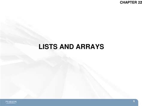 Ppt Lists And Arrays Powerpoint Presentation Free Download Id9416989