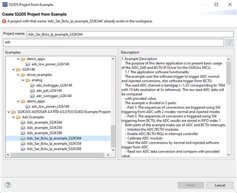 s32 ide s32k344 cannot create project to read adc1 s10 mr canhubk344
