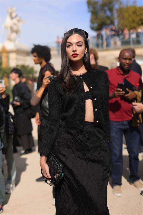 Deva Cassel Arrives At Christioan Dior Fashion Show At Paris Fashion