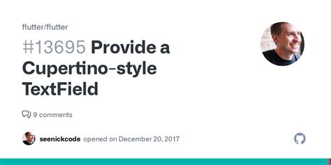 Provide A Cupertino Style Textfield Issue Flutter Flutter Github
