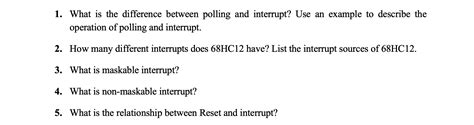 solved 1 what is the difference between polling and