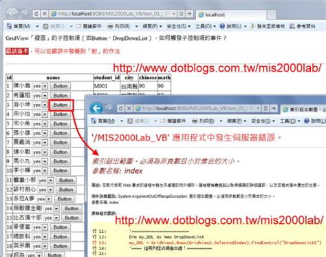 習題 如何觸發 Gridview 身體裡面的「子控制項」的事件？2 範例下載 上集 Ch1011兩章的補充 Aspnet專題實務 Webform Mvc線上教學影片