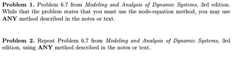 Solved Problem 1 Problem 67 From Modeling And Analysis Of