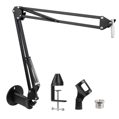 Sunmon Microphone Wall Mount And Metal Table Mounting Clamp Universal Microphone Boom Arm Stand