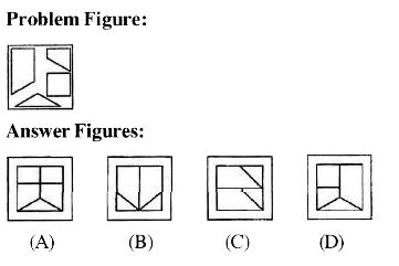 A Problem Figure And Four Answer Figures A B C And D