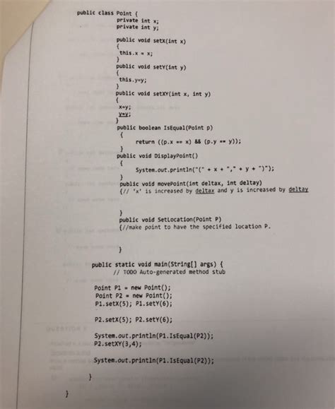 Solved Public Class Point F Private Int X Private Int Y