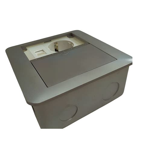 2 Gang Socket With Data Network Jack Waterproof Floor Socket Electrical Outlet China Floor