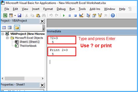 How To Use And Print To The Console In Vba Vba And Vbnet Tutorials