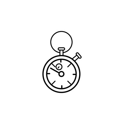Stopwatch Outline Vector Icon 22762753 Vector Art At Vecteezy