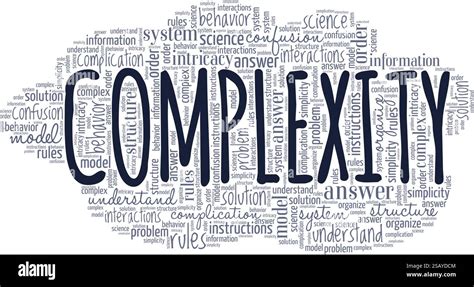 Complexity Word Cloud Conceptual Design Isolated On White Background