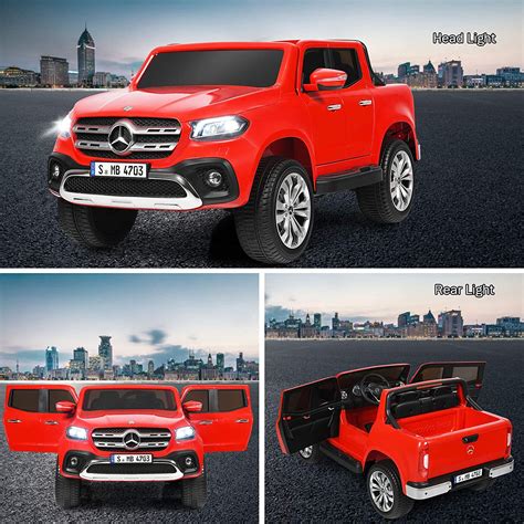 Детска електрическа кола Mercedes Benz X Class Manini 12v 14ah 35w 4 Motors две седалки