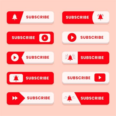 Premium Vector Flat Design Subscribe Button Ui Set