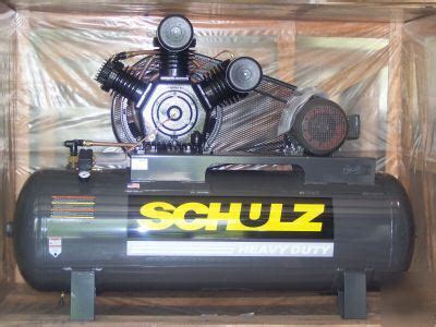Schulz 15 Hp 3phase 120 Gal Horz Air Compressor