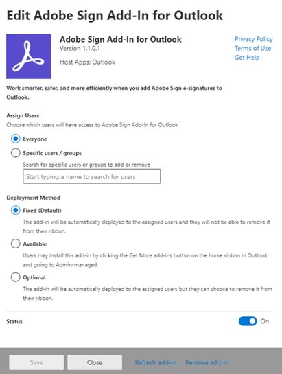 install the microsoft outlook add in