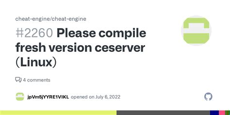 Please Compile Fresh Version Ceserver Linux · Issue 2260 · Cheat