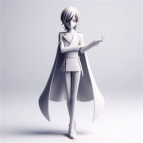🧑‍💻 Lelouch Lamperouge Estilizado Code Geass 3d Fan Model・archivo Stl