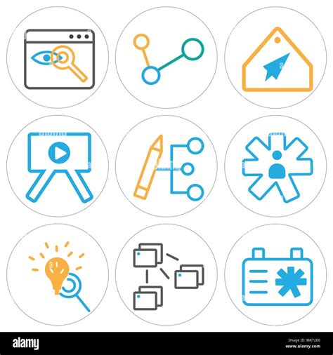 Set Of 9 Simple Editable Icons Such As Clipboard File Loupe User Presentation Tag Share