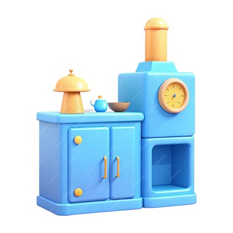 A Lego Clock With A Blue Top And A Yellow Knob Premium Ai Generated Psd