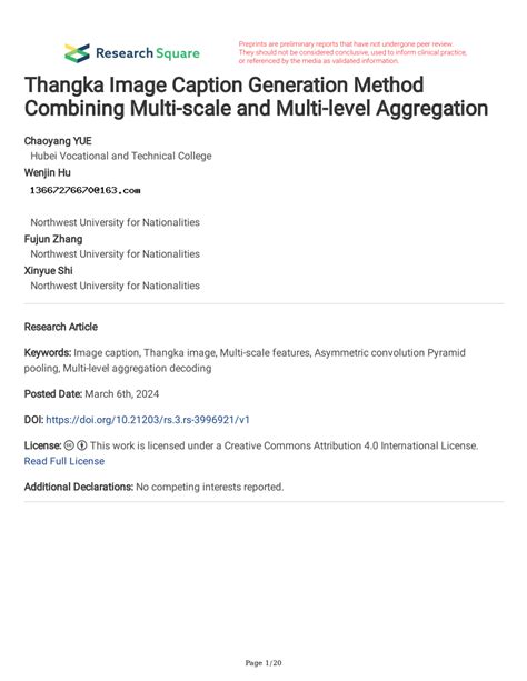 Pdf Thangka Image Caption Generation Method Combining Multi Scale And