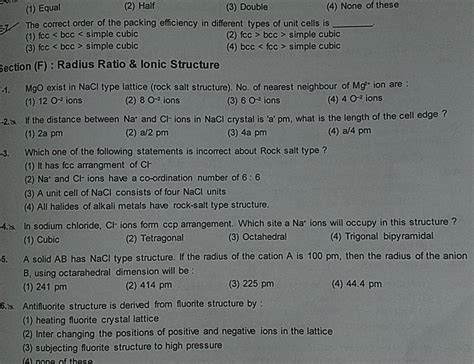 Antifluorite Structure Is Derived From Fluorite Structure By Filo