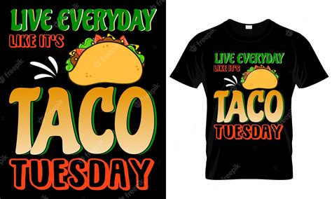 Premium Vector Taco Lover Tshirt Design Funny Mexican Food Fast Food