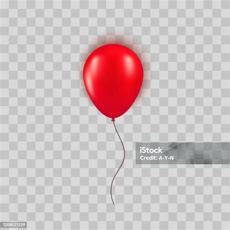 투명 한 배경에 격리 현실적인 빨간 풍선입니다 생일 또는 블랙 프라이데이 세일 인사말 카드 개념에 대한 벡터 요소입니다 벡터