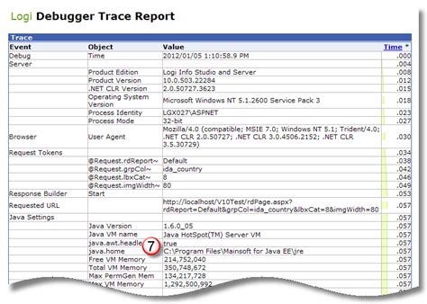 Debug Reports Logi Analytics