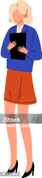 비즈니스 우먼 서 와 문서 여성 전문 비서 보조 여성 사무실 직원 벡터 일러스트 경영자에 대한 스톡 벡터 아트 및 기타 이미지 경영자 기업 비즈니스 드레스 Istock