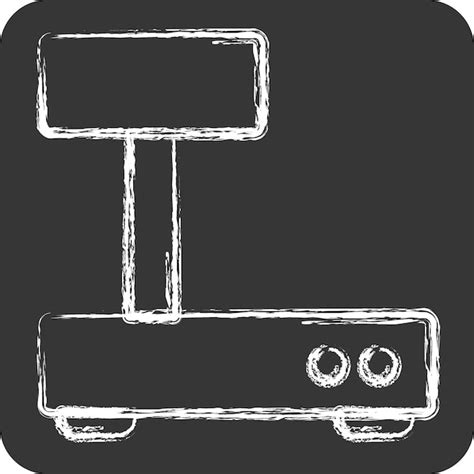 Premium Vector Icon Industrial Scales Suitable For Education Symbol Chalk Style Simple Design
