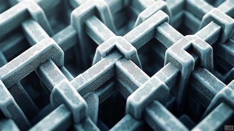 Complex And Detailed The Geometric 3d Shapes With Interlocking Patterns