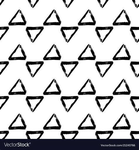 Seamless Pattern With Brush Triangle Royalty Free Vector Seamless Pattern With Brush Triangle Royalty Free Vector