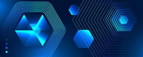 네온 조명 효과가있는 추상 파란색 육각형 기하학적 배경 현대 미래 배경 방문 페이지 책 표지 브로셔 전단지 잡지 모든 브랜딩 배너 헤더 프리젠 테이션 및 벽지 배경에 사용할