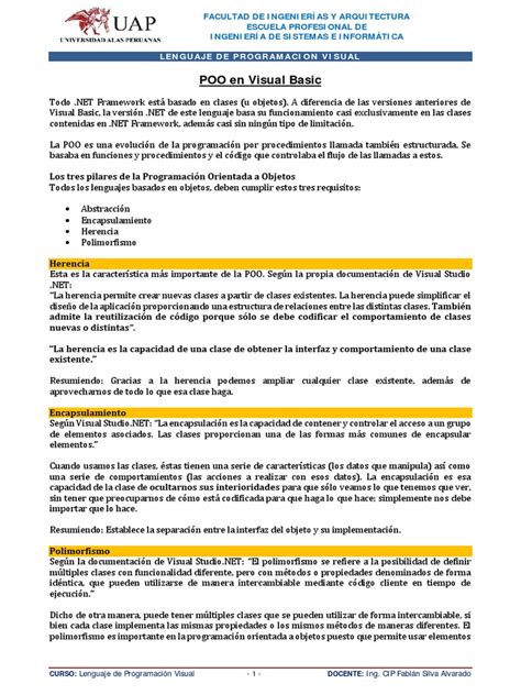 Poo En Visual Basic Pdf