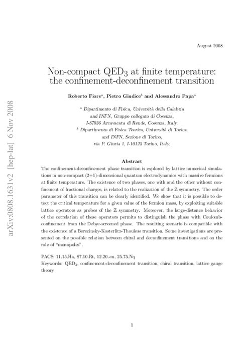 Pdf Non Compact Qed 3 At Finite Temperature The Confinement