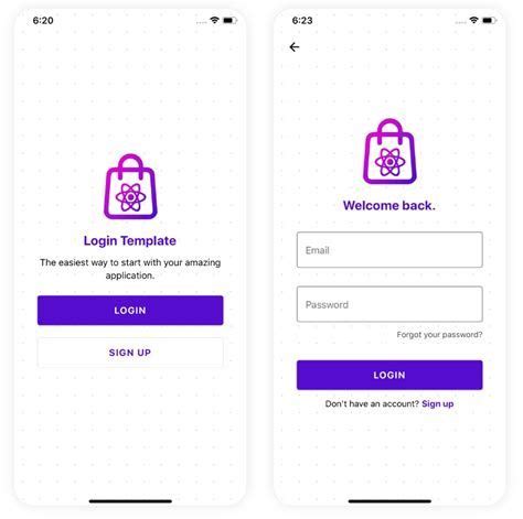 React Native Login Form Template At Templatecom
