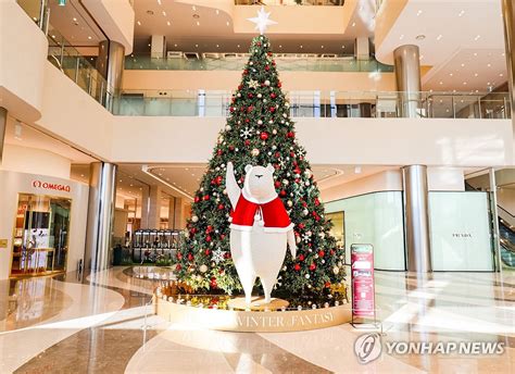 크리스마스 앞두고 대형 트리 설치된 대전신세계 연합뉴스