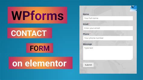 How To Create A Contact Form By Wpforms Wordpress Plugin On Elementor In Wordpress Website 2023