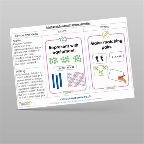 Year 1 Add Equal Groups Practical Activities Resource Classroom Secrets