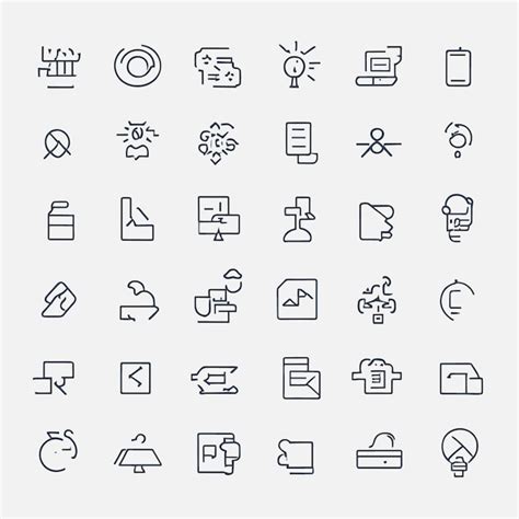 Premium Vector Internet Simple Minimal Thin Line Icons