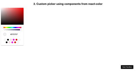 Custom Color Picker Using React Color Forked Codesandbox
